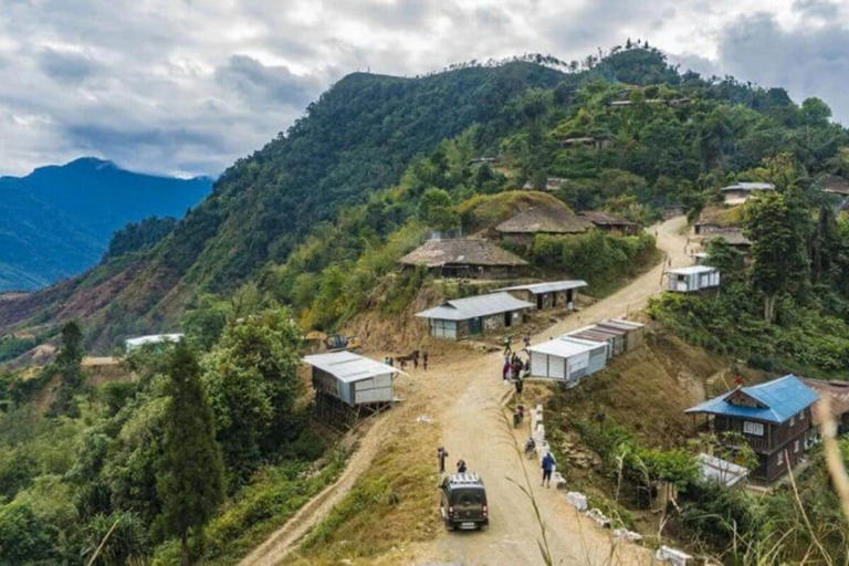 The chief of this village sleeps in India but eats in Myanmar
