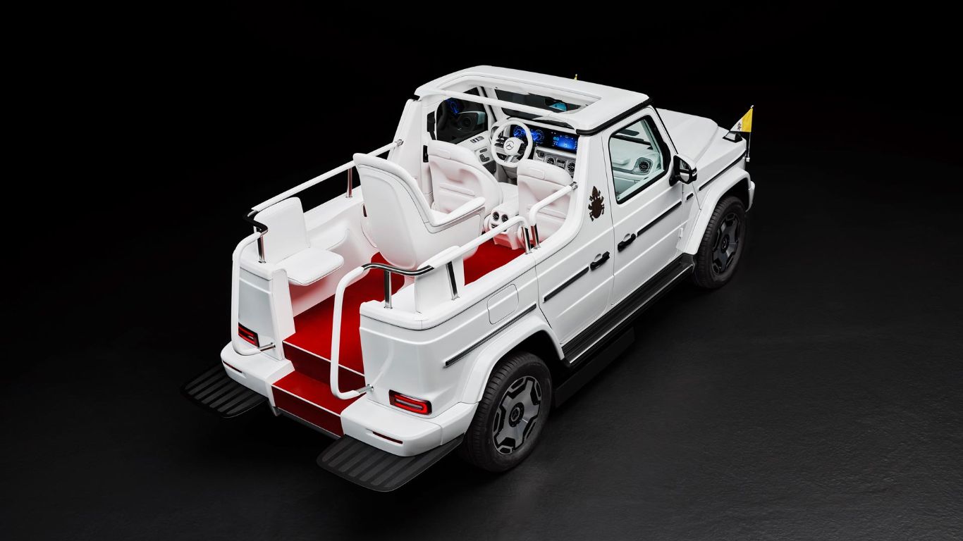 New electric Ferrari Luce meets the Pope