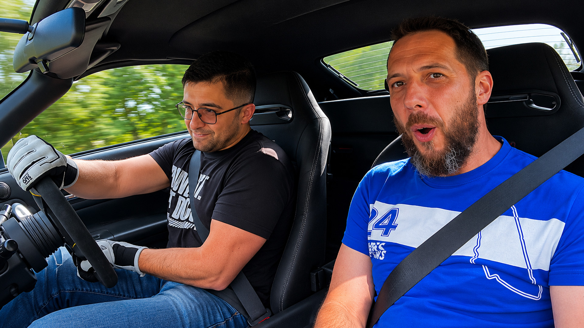 Inside the Toyota MR2 during a risky Nurburgring run