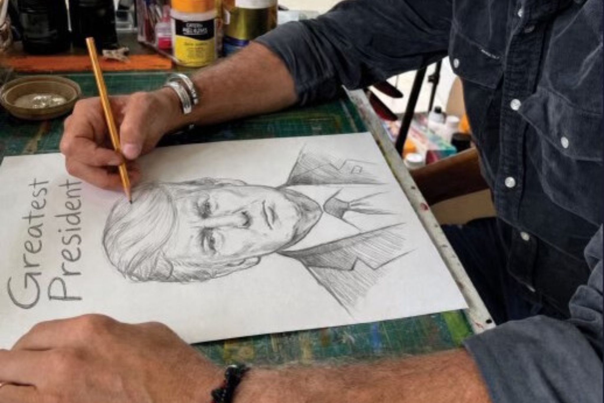 Trump posts doctored image of Hunter Biden calling him "greatest president"
