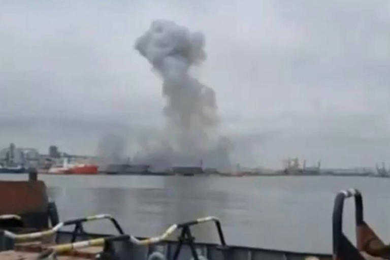 Romania's Constanta Black Sea port evacuated after sea drone explosion ...
