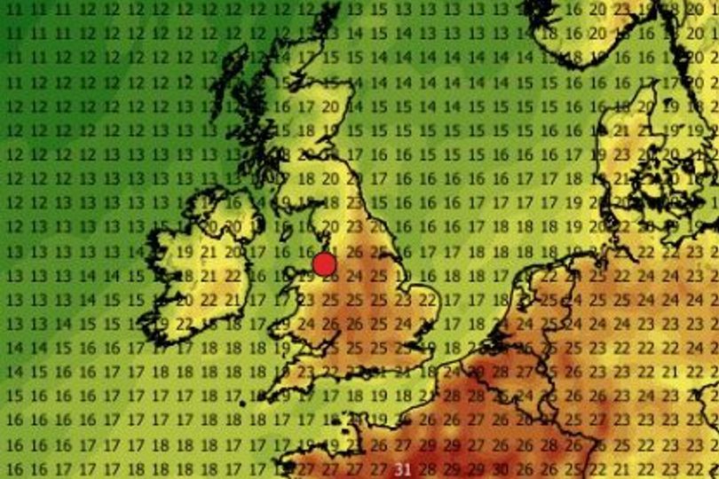 UK weather maps show 13 places to hit 30C in June heatwave