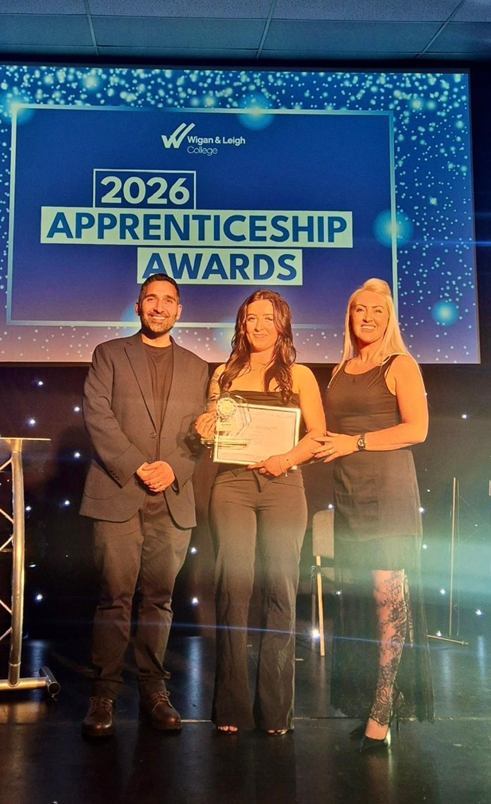 A bricklaying apprentice is celebrating winning a top award at Wigan ...