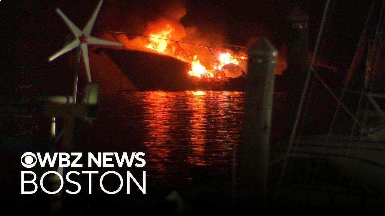 Several boats burned in fire at Cottage Park Yacht Club in Winthrop