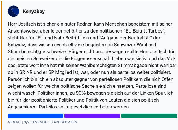 «Statt dem Volk zu dienen, bekämpfen sich die Parteien»