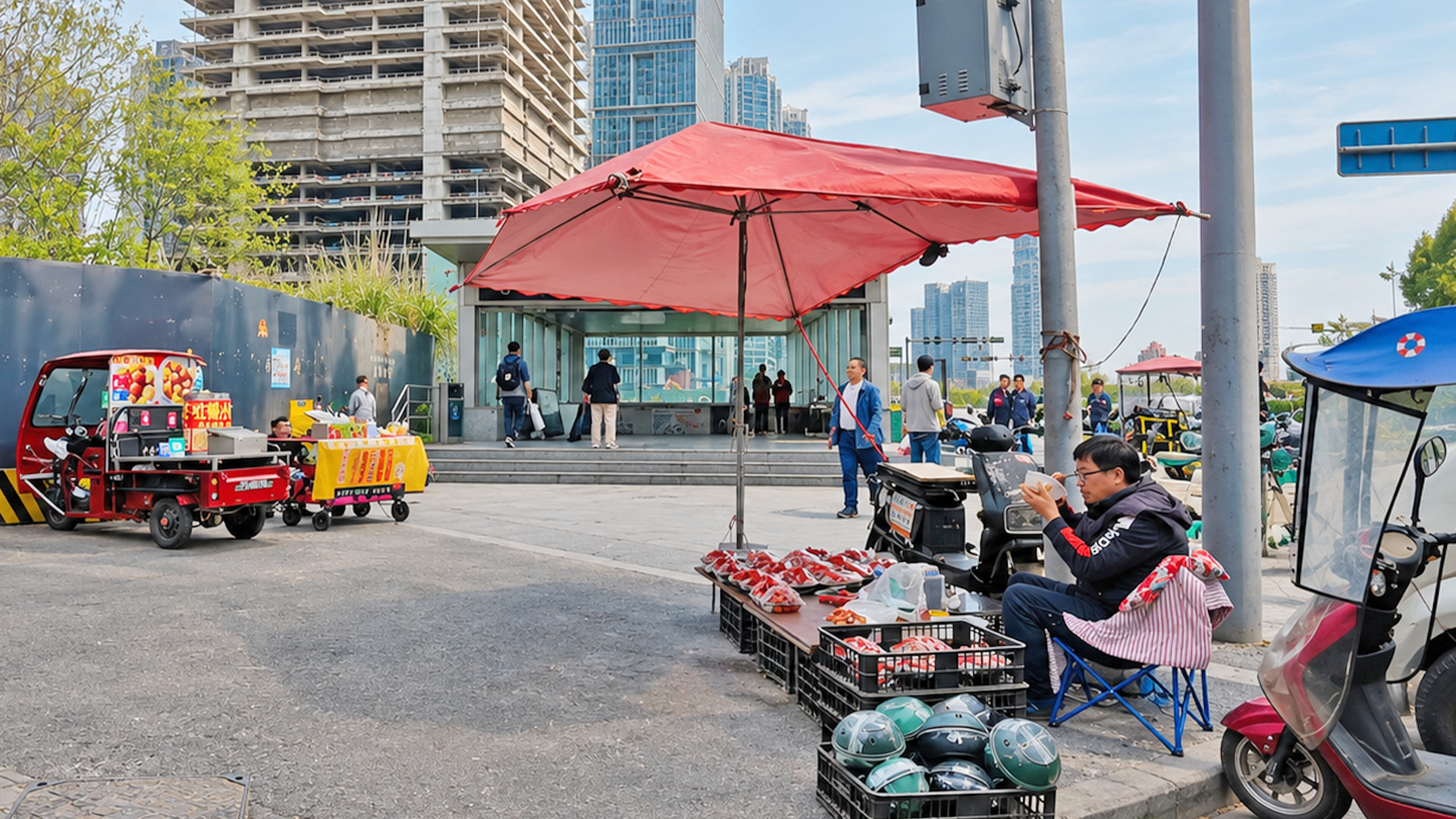 This small vendor corner makes the big city feel human