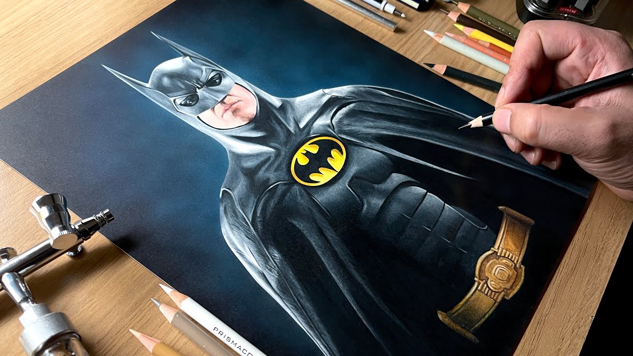 10 hours to draw Michael Keaton’s Batman