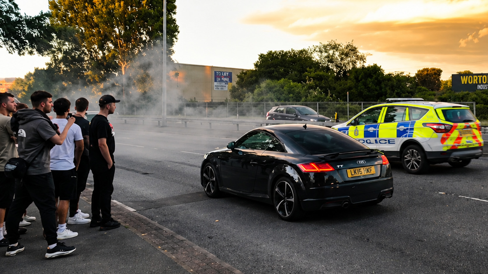Police respond as cars meet football fans in Reading