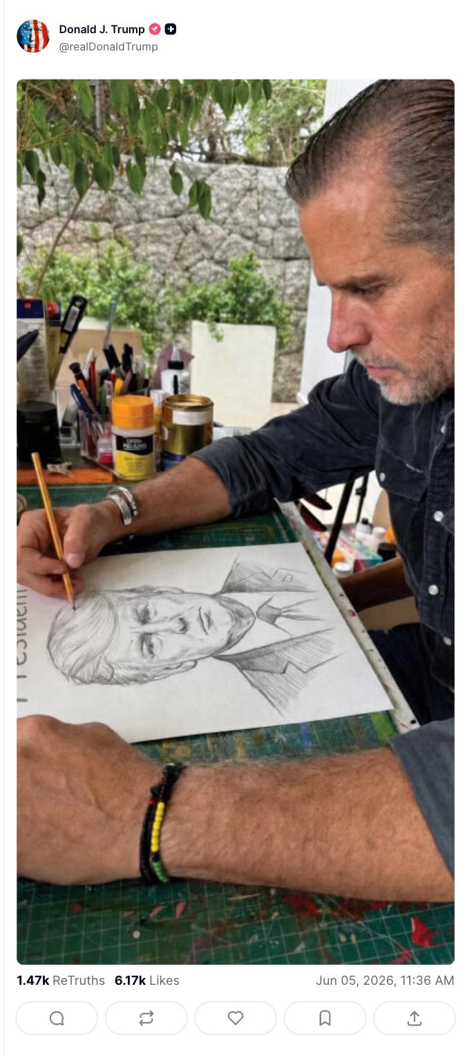 Trump shares edited Hunter Biden image after 2028 question