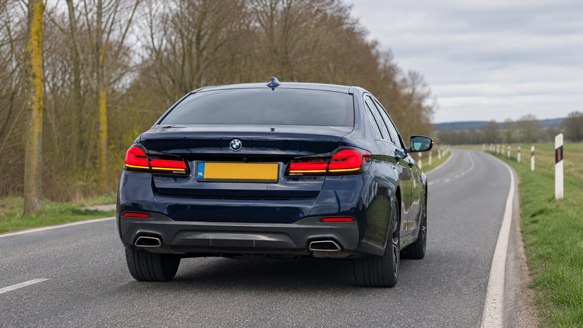 BMW 545e stage 2 goes flat out on the Autobahn