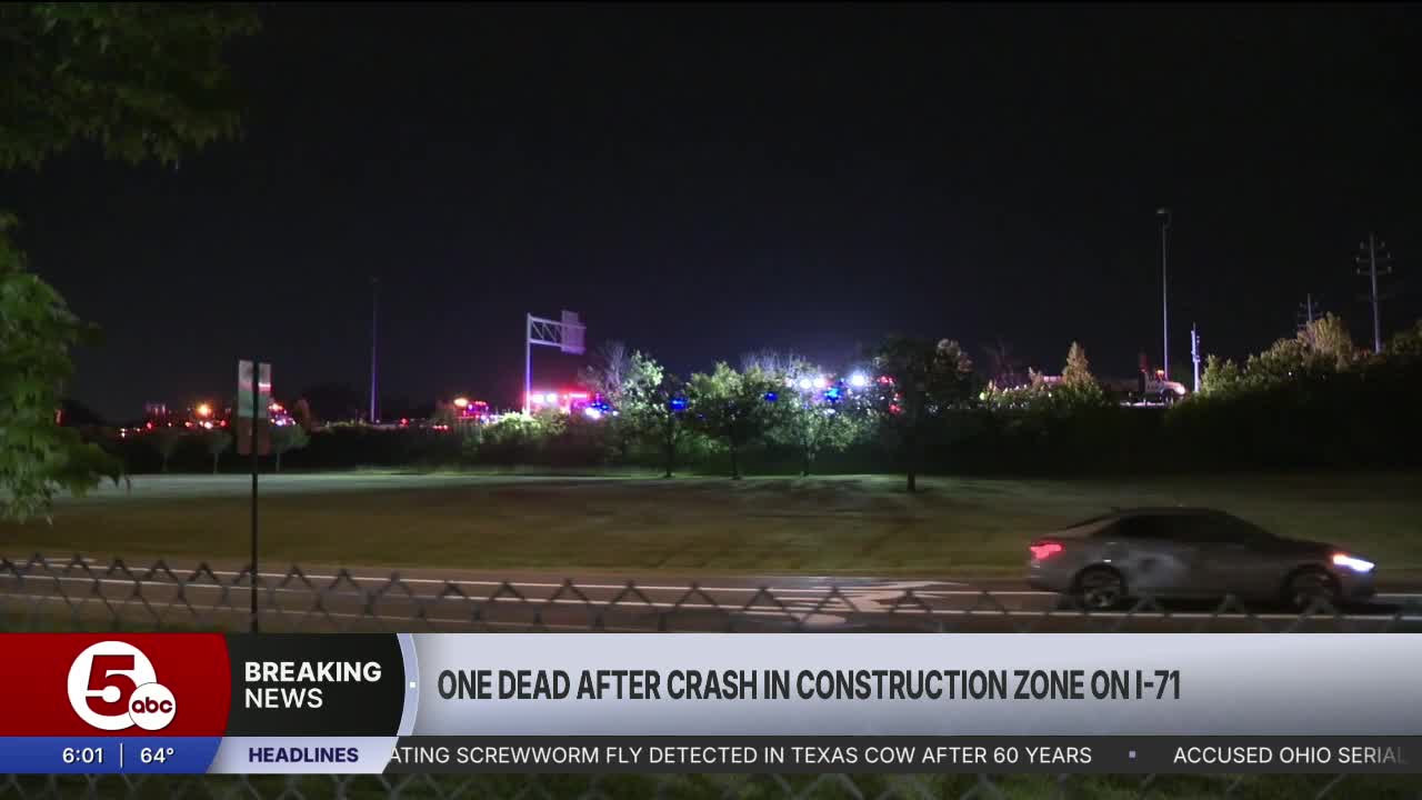 1 dead after crash in construction zone