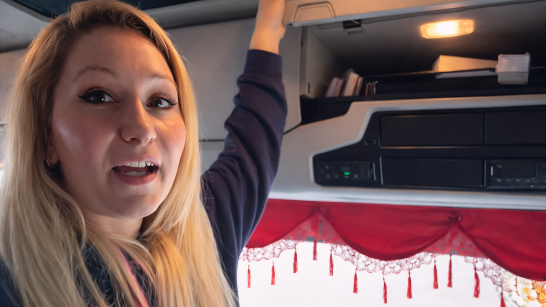 What is hidden inside this Scania cabin
