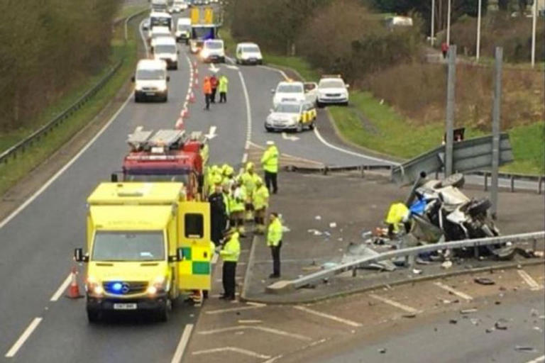 Man left in coma and loses leg after horror crash