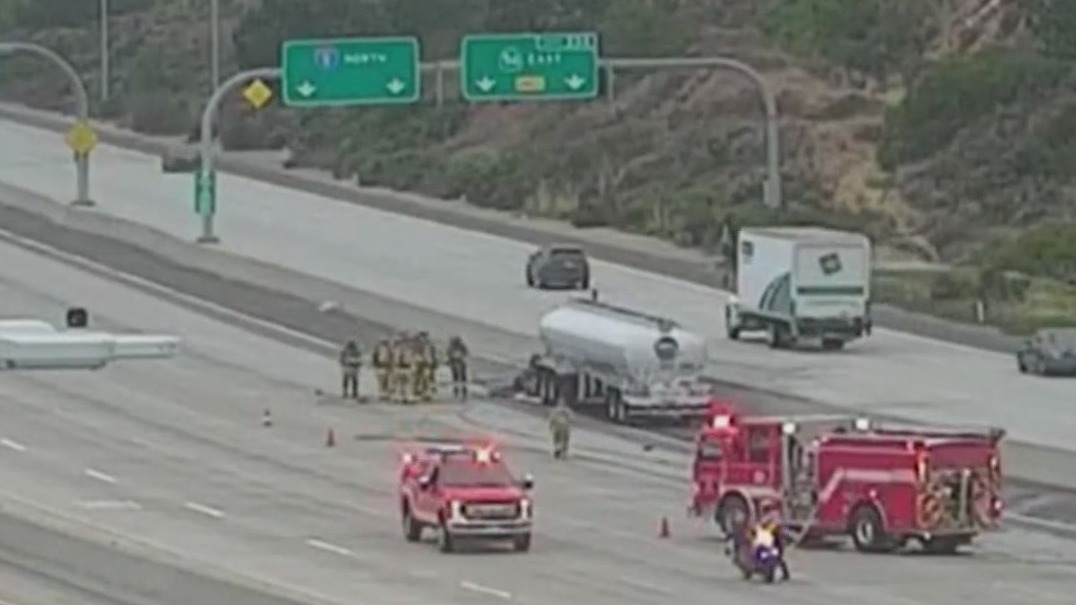 Fuel tanker fire prompts emergency response on I-5 near Carmel Valley