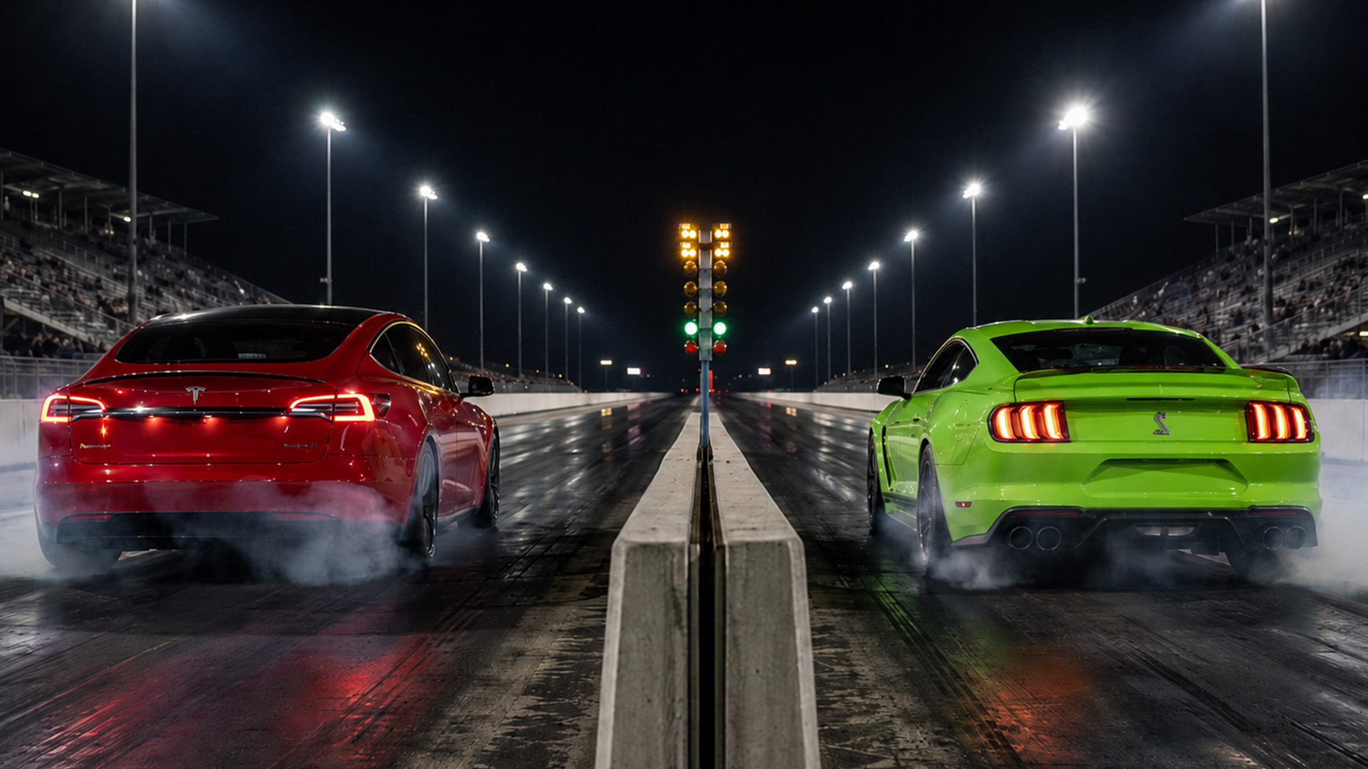 760HP Shelby GT500 faces Tesla Model S Performance drag race