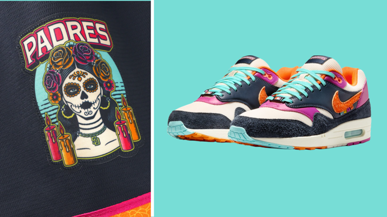 The papel picado detail on the San Diego Padres City Connect Nikes is ...