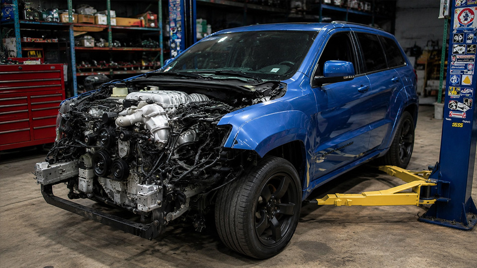This totaled Trackhawk gets a second chance