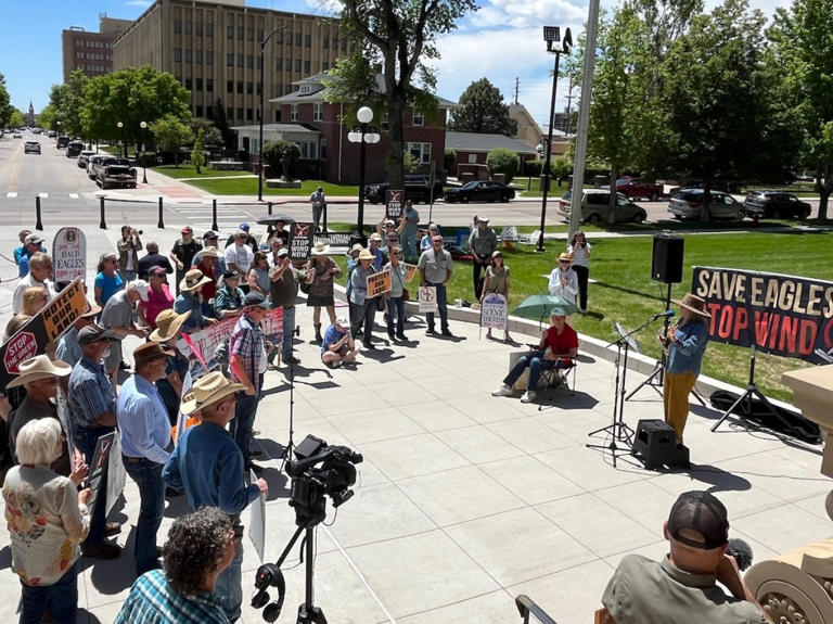 Wind energy critics rally at Capitol, warn of a 'Wyoming Wind Wall'