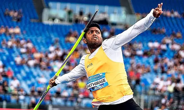 Rumesh Pathirage goes past Neeraj Chopra with monster throw of 92.62m ...