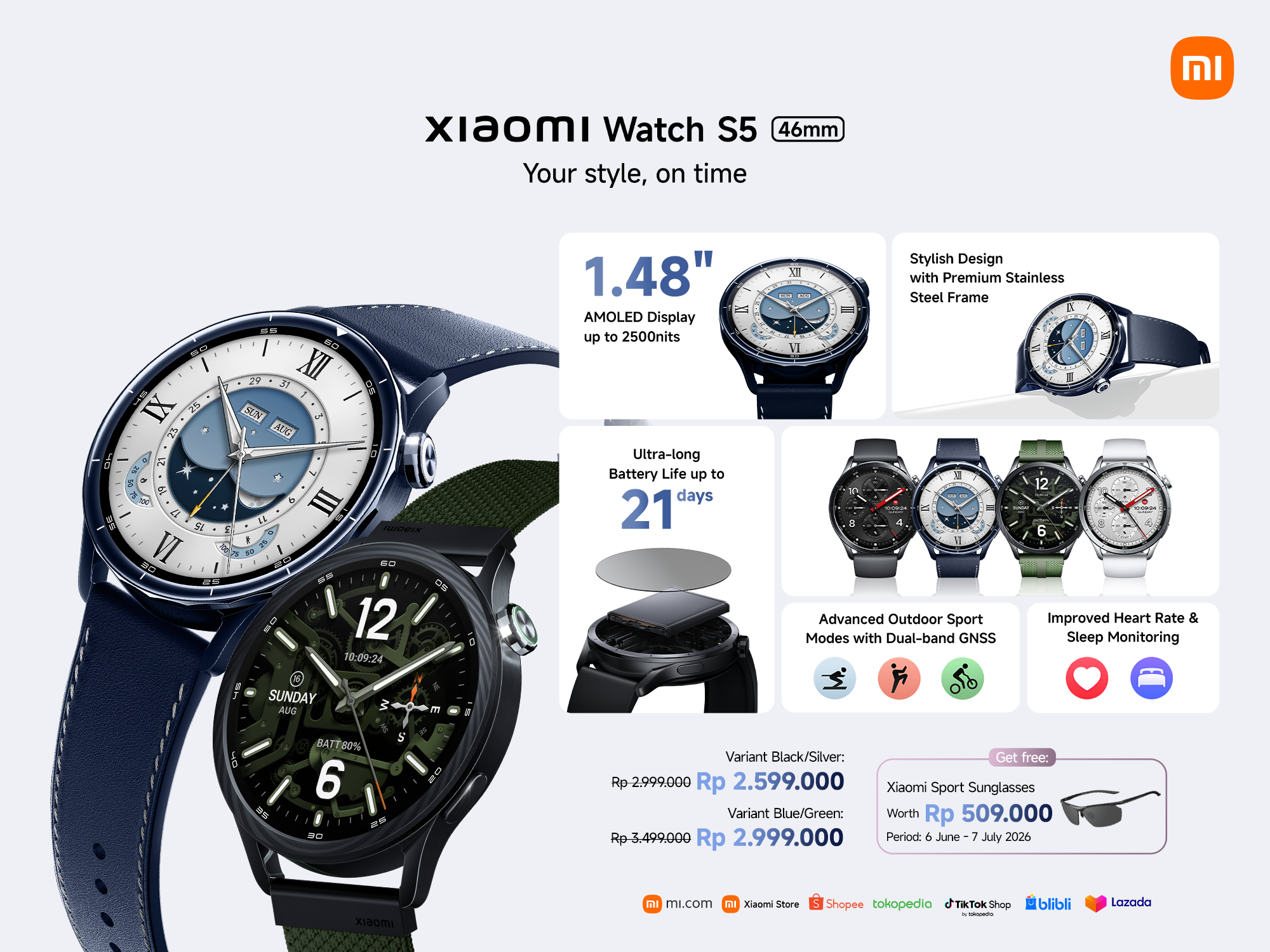 Xiaomi rilis Watch S5, Buds 6, dan Smart Band 10 Pro di Indonesia