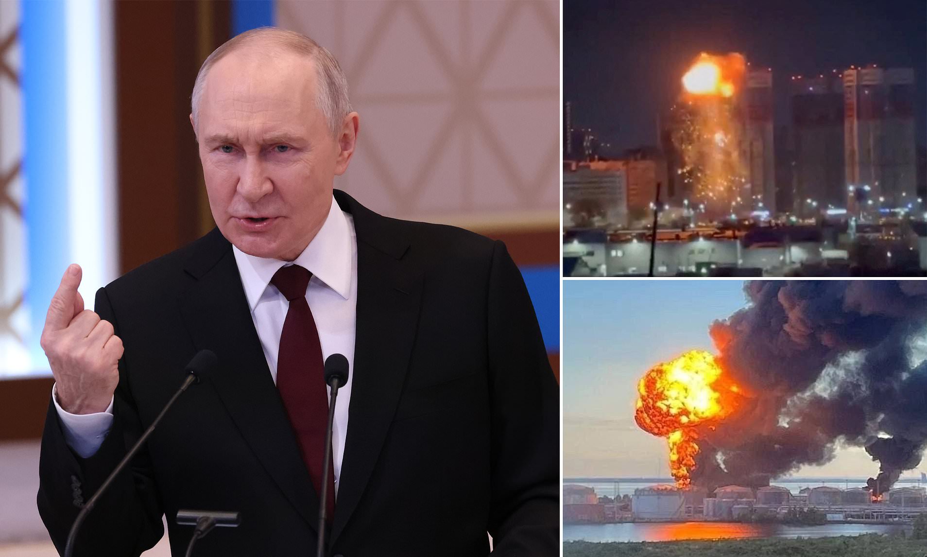Furious Putin is forced to deny his economy has collapsed as tide of ...
