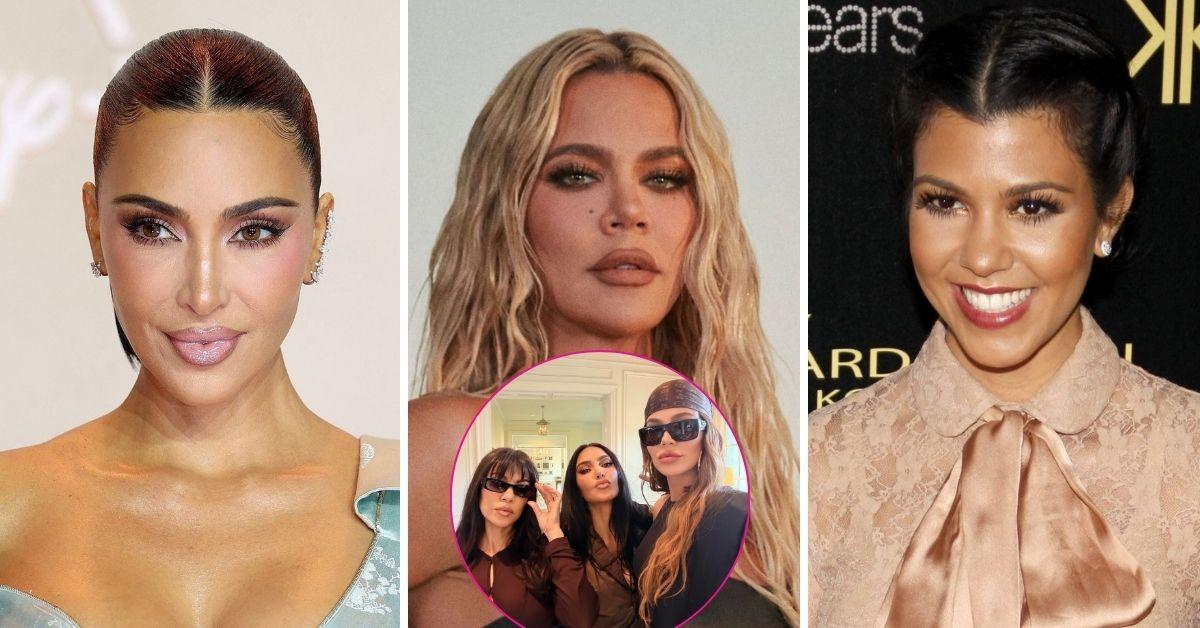 Kim, Khloé and Kourtney Kardashian pose together for rare group selfie ...