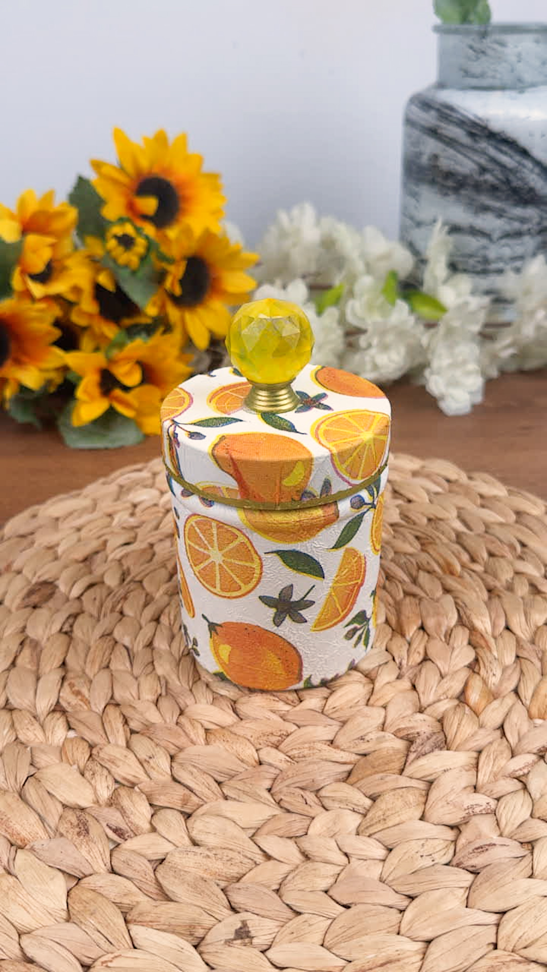 Creative DIY jar with lid 🍊