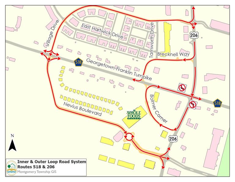 Left turns blocked at Route 206, 518 under new traffic plan