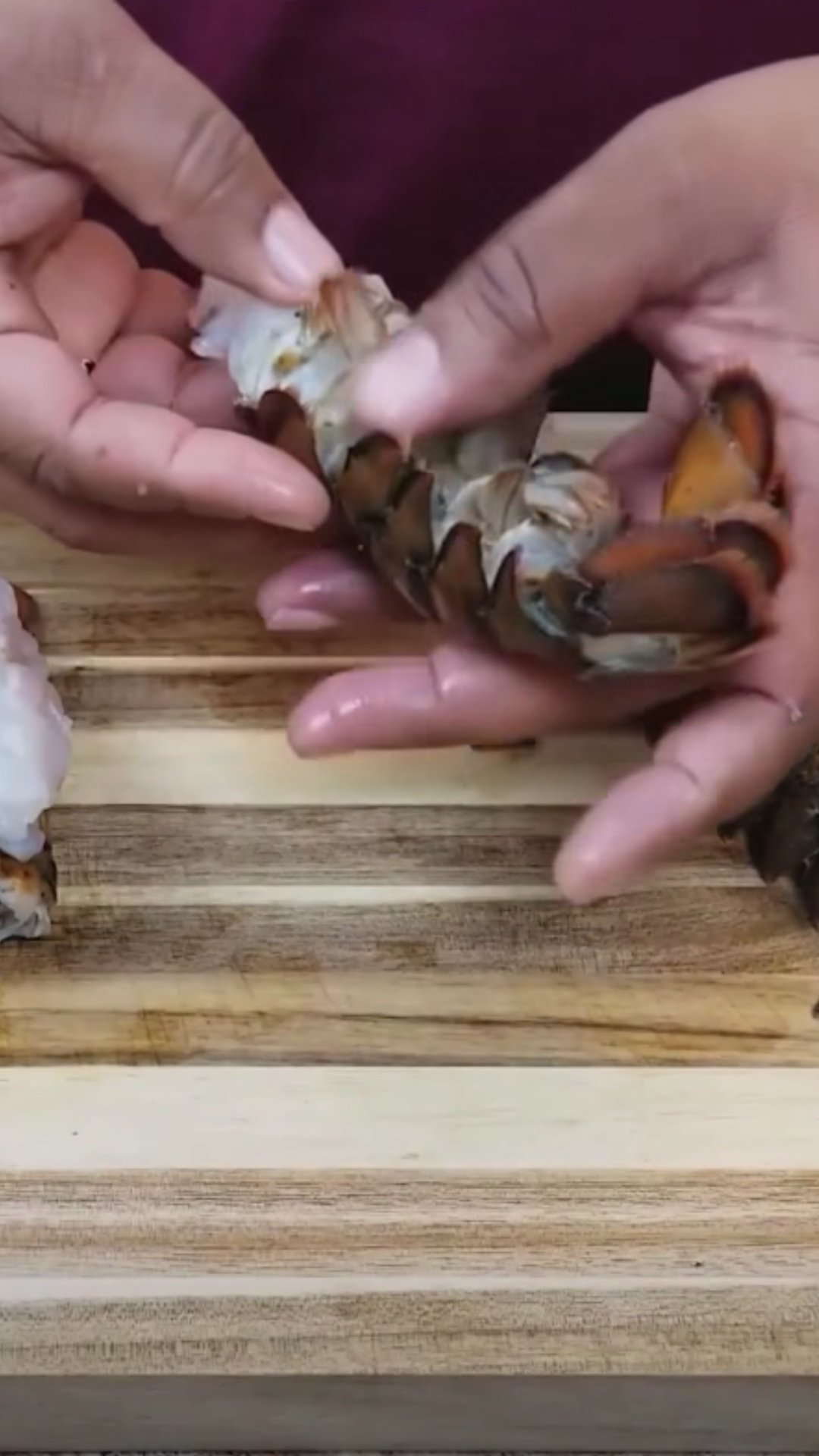 Easy crab meat peeling tip
