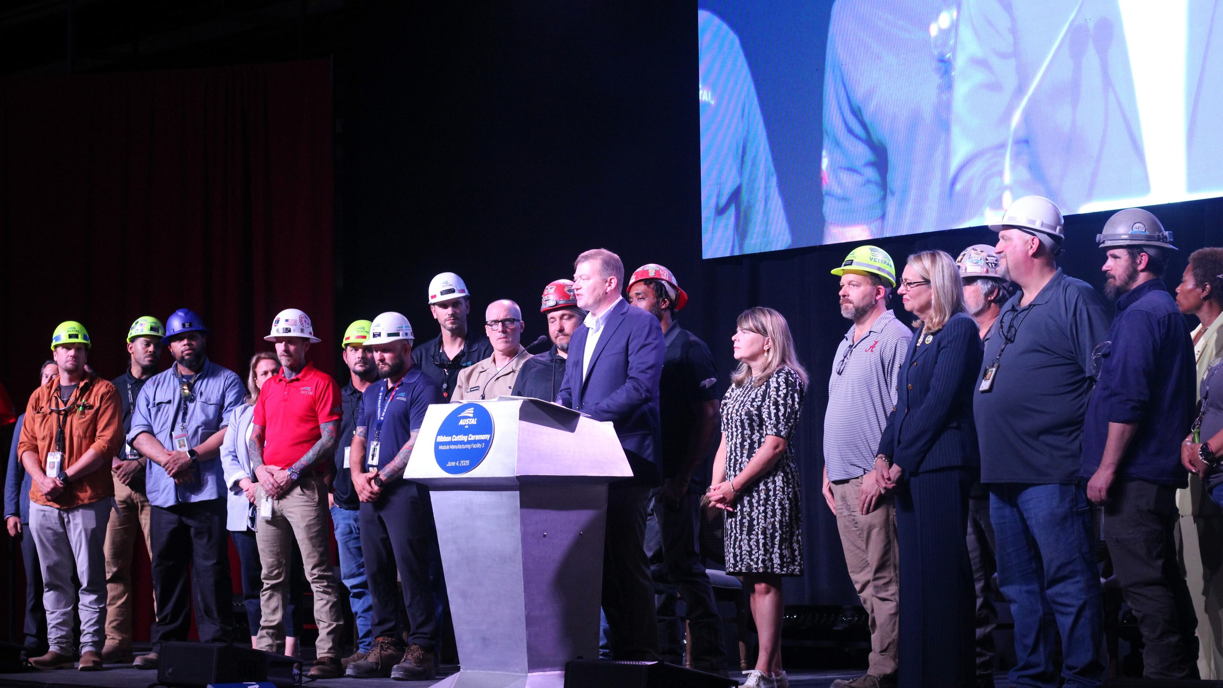Alabama shipyard celebrates opening of massive submarine facility