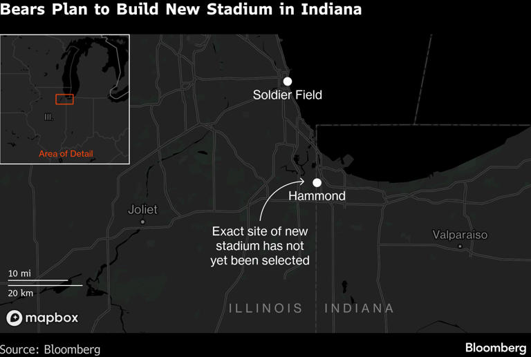 Chicago Bears plan to leave Illinois for Indiana after 100 years