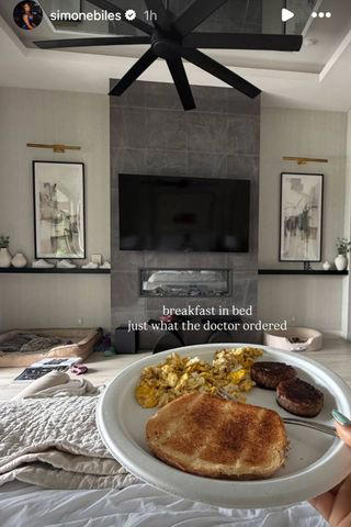 Simone Biles shares new glimpse of her massive bedroom and outdoor ...