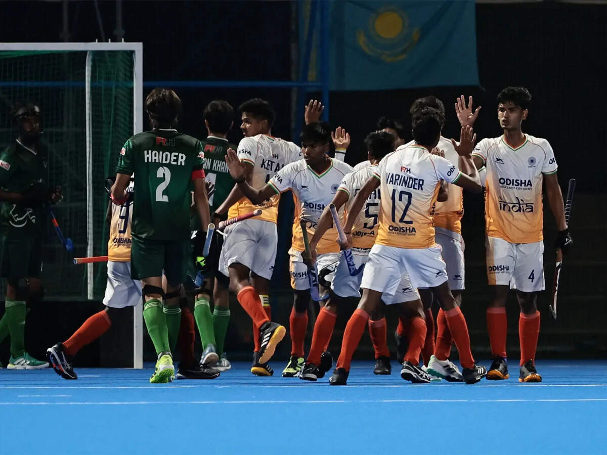 India beat Pakistan 5-3 in thrilling semi-final to enter U18 men's Asia ...
