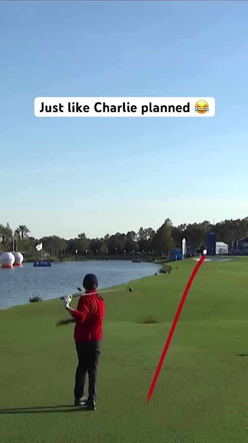 One of Charlie Woods’ luckiest golf moments ever