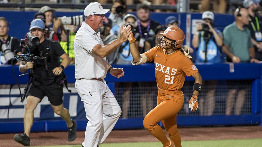 Mike White was brought to tears talking about Texas' WCWS title win