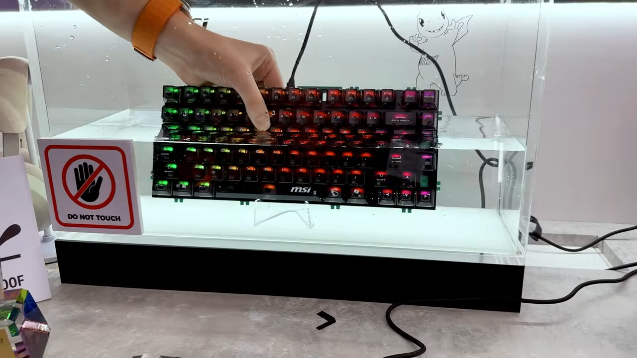 MSI used its Strike Alloy 8K rapid trigger keyboard underwater to prove ...