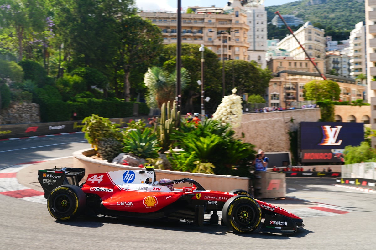 Hamilton tops Monaco practice to raise hope of first Ferrari win