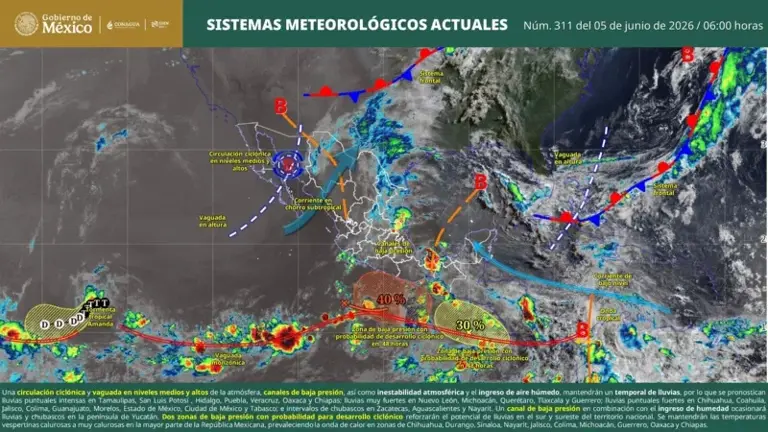 Temporal de lluvias azota a México: SMN vigila potencial ciclónico en ...