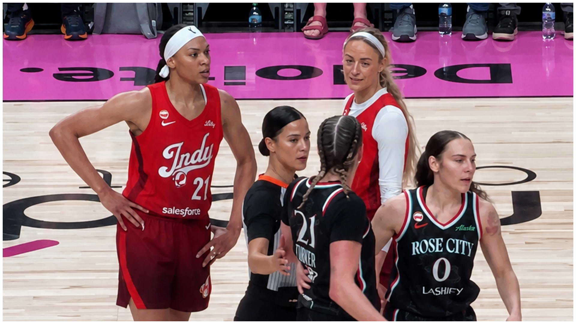 Cameras capture Sophie Cunningham exchange in Fever-Fire game