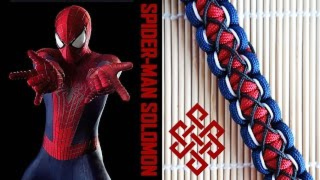 How to make a Spider-Man themed paracord bracelet tutorial