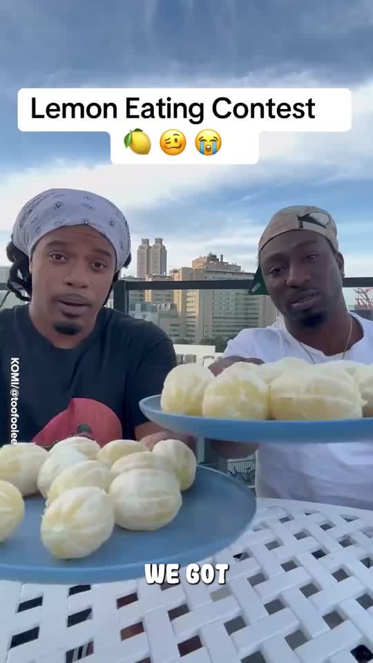Lemon eating contest!