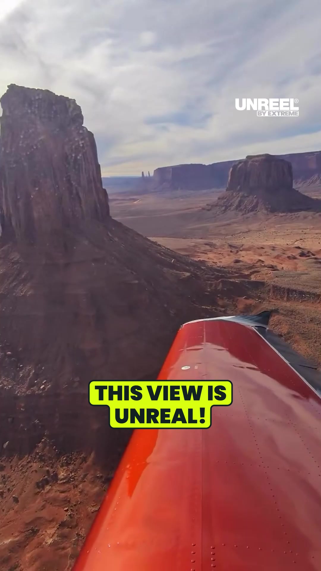 Flying over Monument Valley