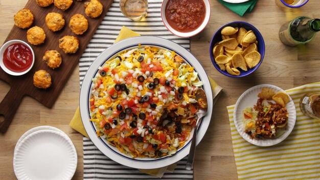 Texas taco dip platter