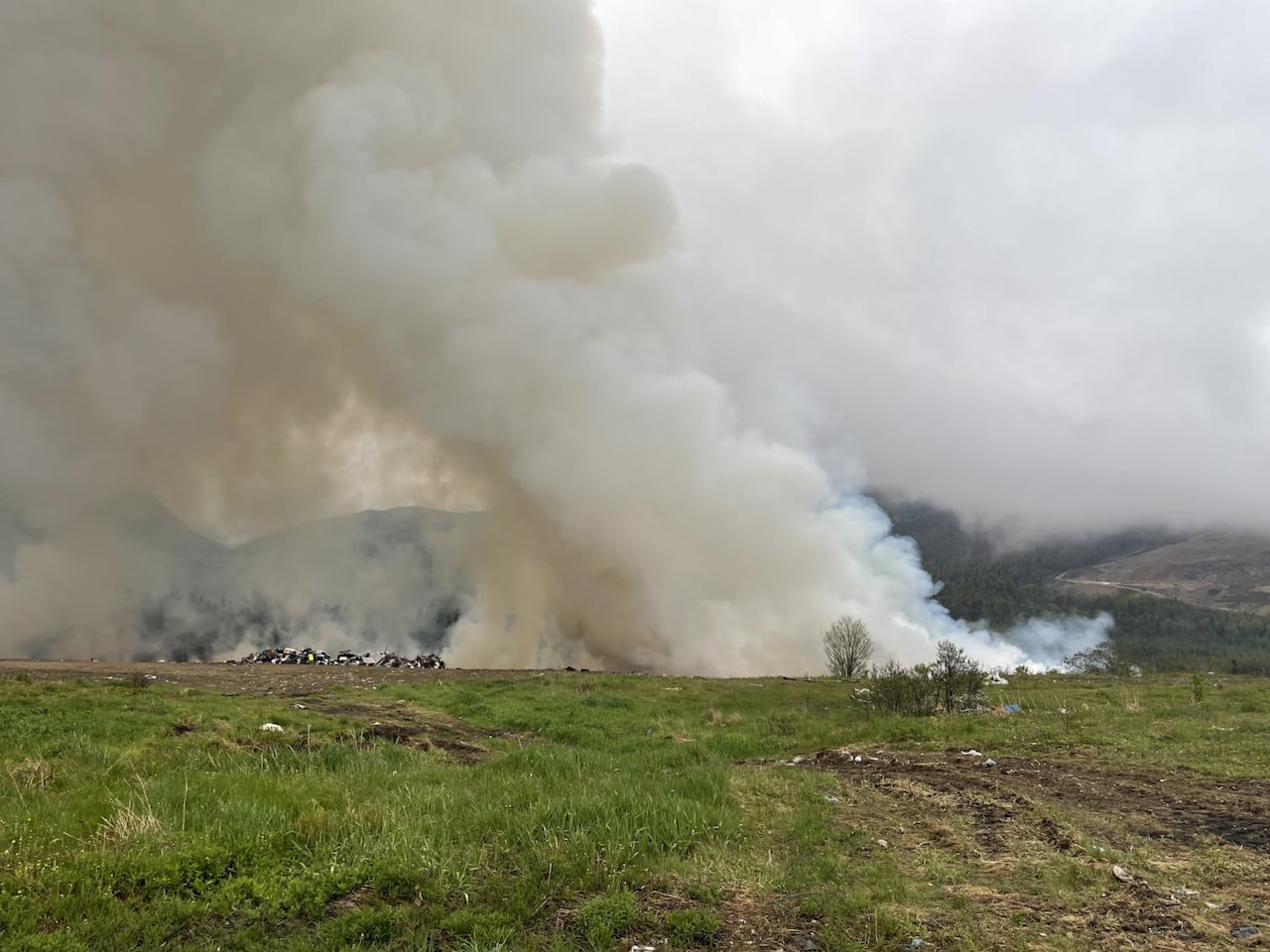 Fire burning at Wild Cove landfill in Corner Brook