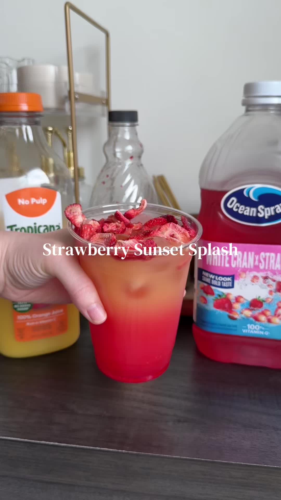 Strawberry orange refresher drink