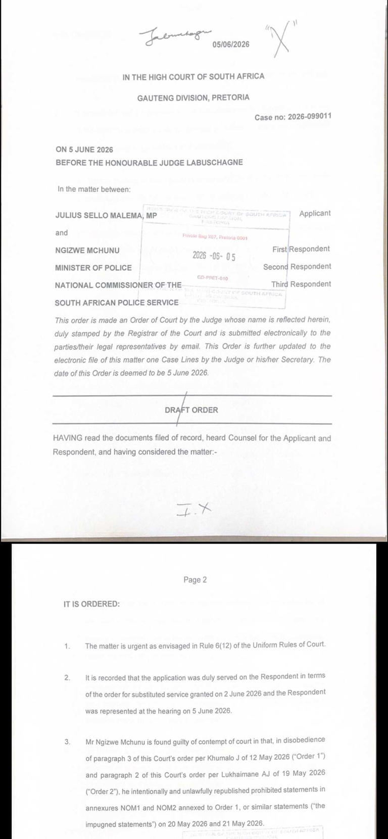 Arrest warrant issued for Ngizwe Mchunu despite last-minute apology to ...