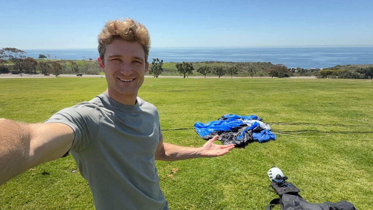 He packs his own BASE parachute - and every detail matters