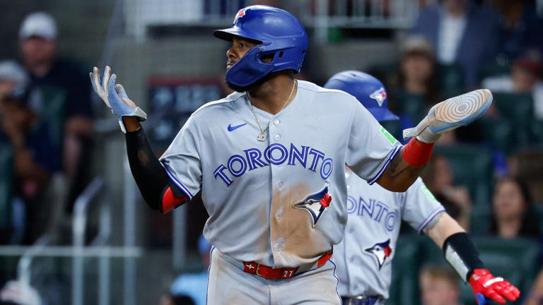 MLB: Vladimir Guerrero Jr. pulls a 'Dikembe Mutombo' on Ronald Acuña Jr ...