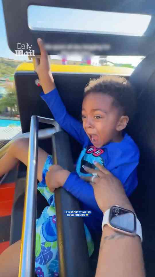 Boy's reaction says it all on amusement park ride