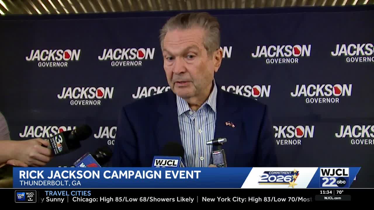 Rick Jackson addresses debate no-show during Thunderbolt campaign stop